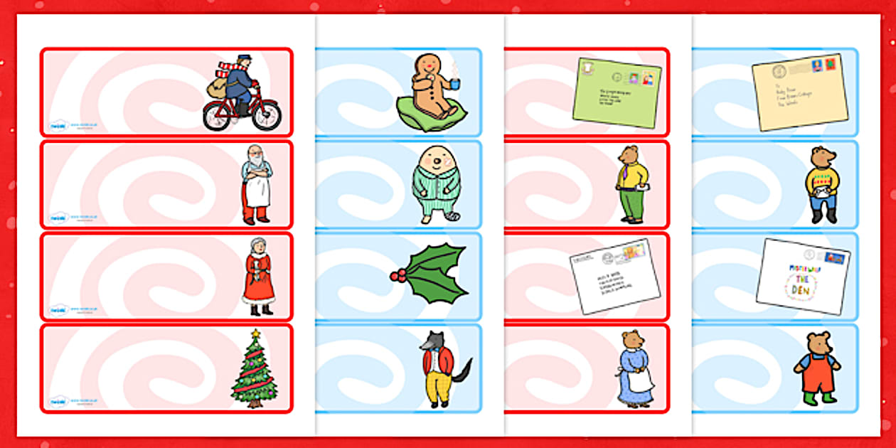 Editable Drawer Peg Name Labels to Support Teaching on The Jolly Christmas