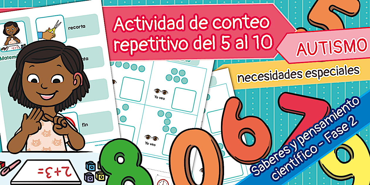 Actividad de conteo para niños con autismo