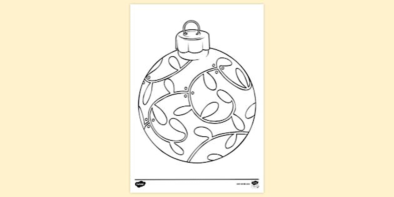 Patterned Baubles Colouring | Colouring Sheets - Twinkl