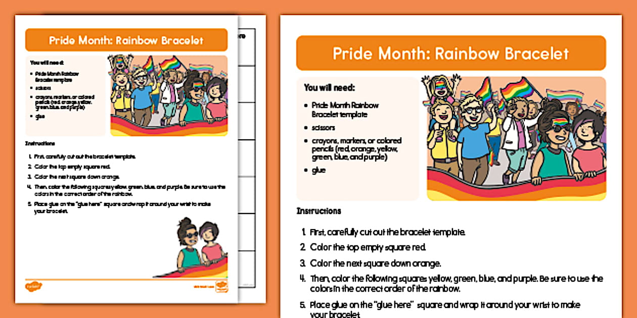 Easy Pride Craft Bracelet Activity for Kids | Twinkl USA