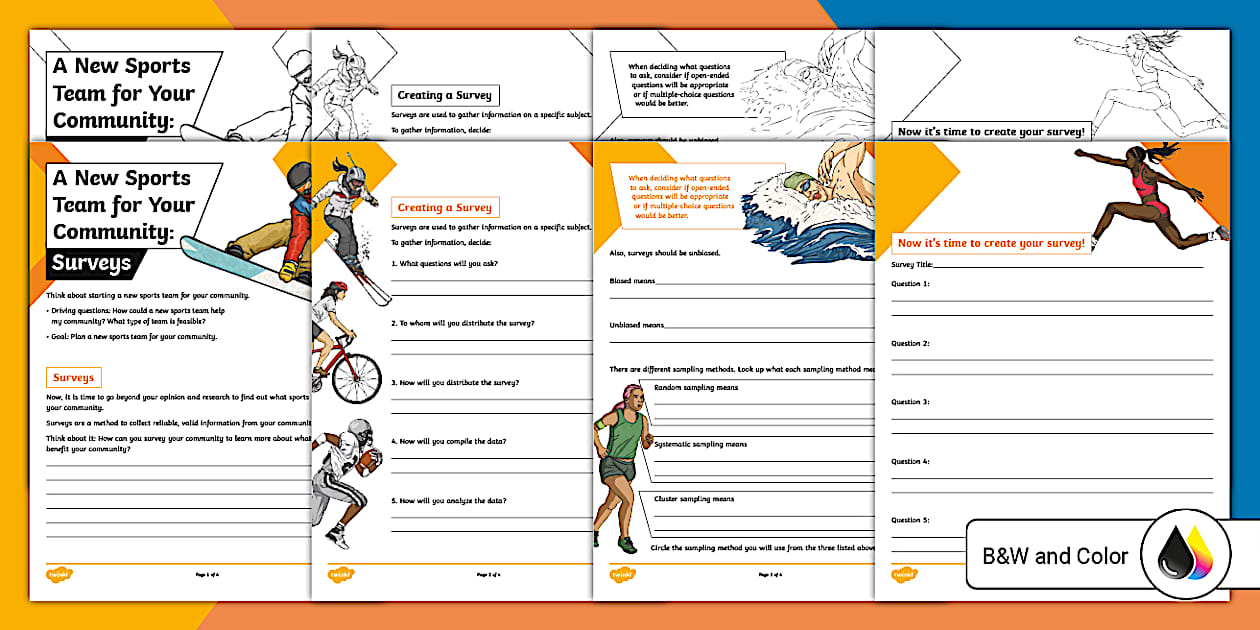 Starting a New Sports Team - Project-based Learning: Surveys