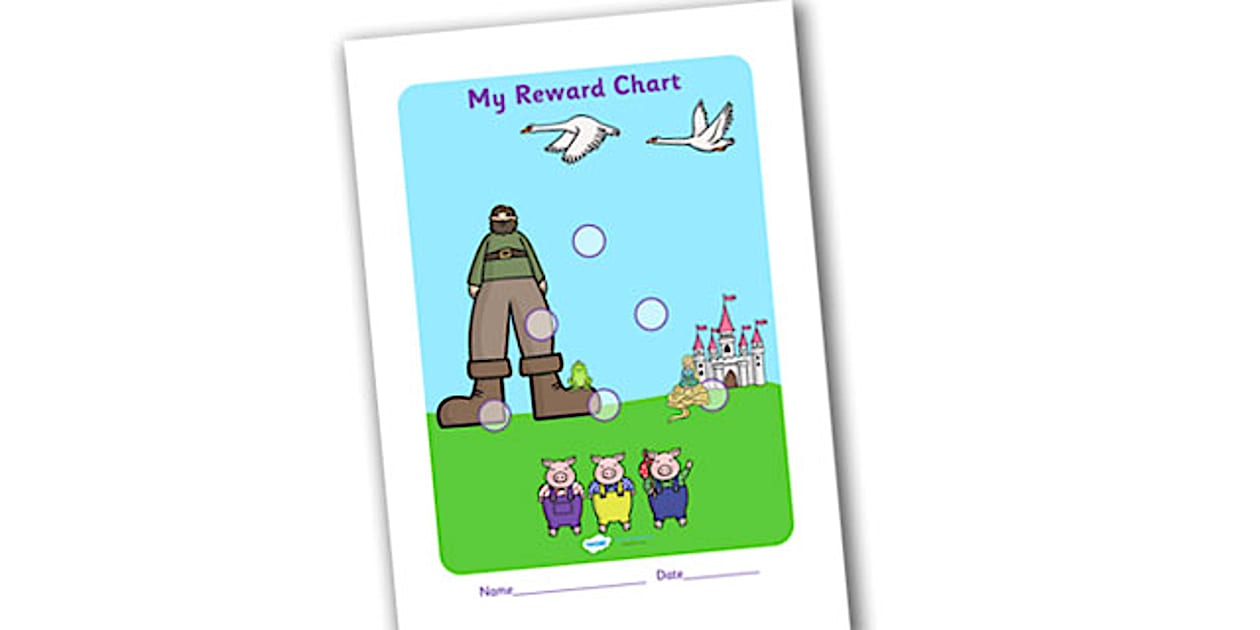 Traditional Tales Sticker Reward Chart 30mm - Twinkl