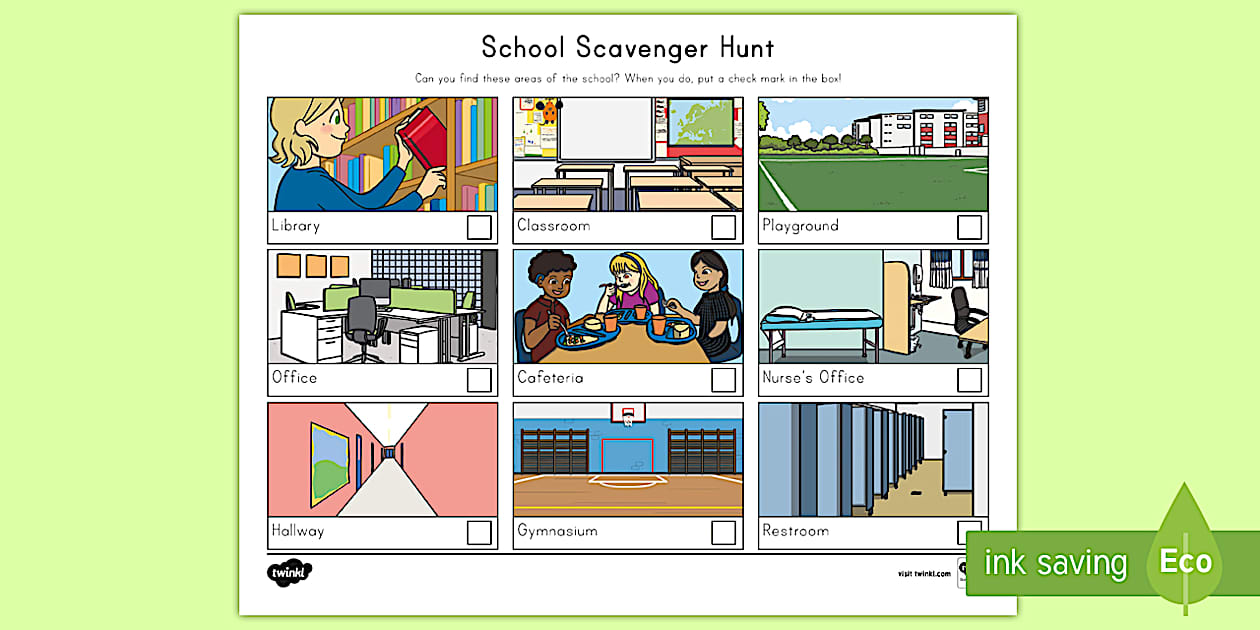 School Scavenger Hunt Game