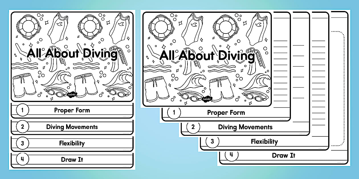 All About Diving Flipbook for K-2nd Grade (teacher made)