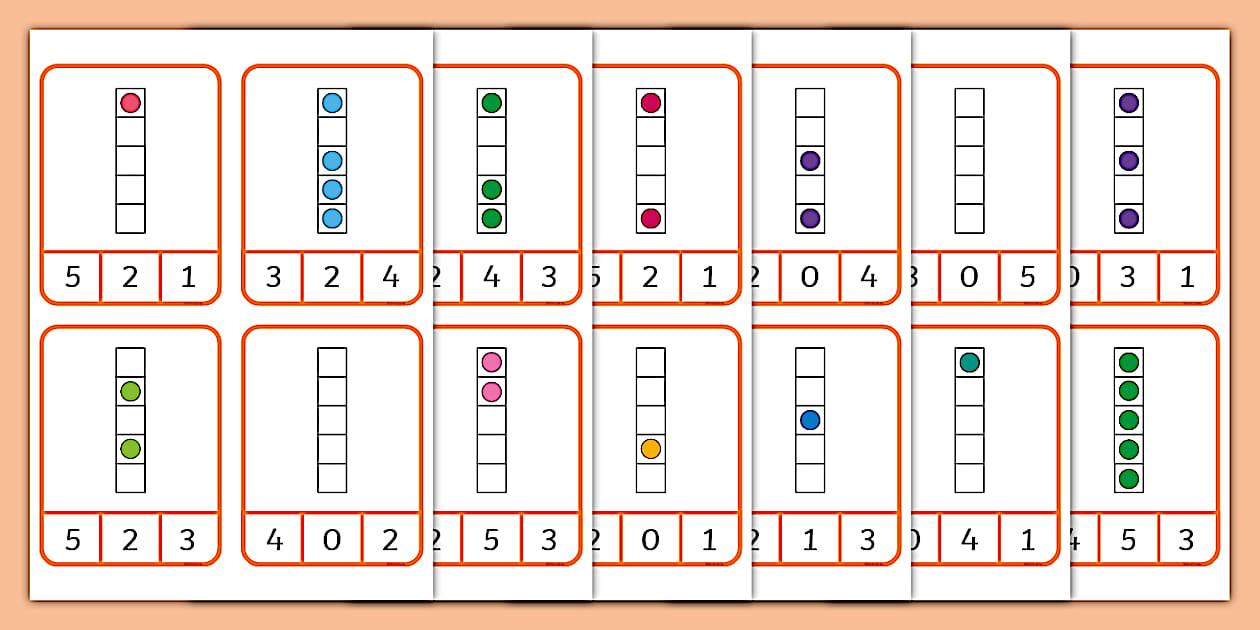 👉 Five-Frame Counting Peg Matching Game - Twinkl