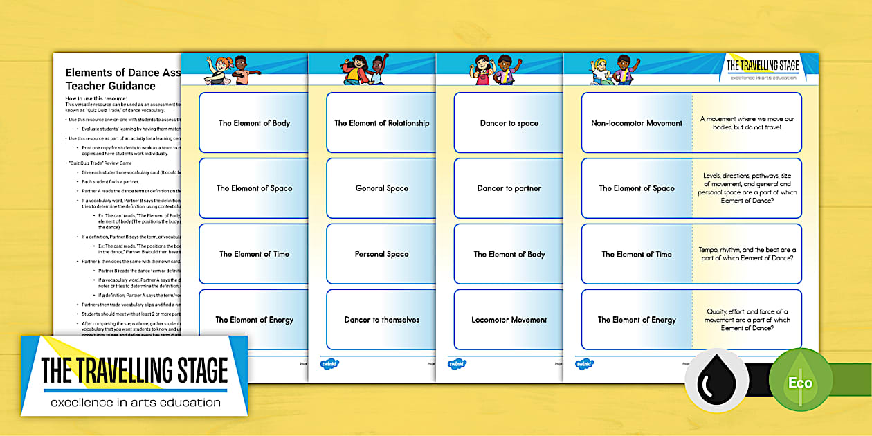 FREE! - Elements of Dance Assessment Activity (teacher made)