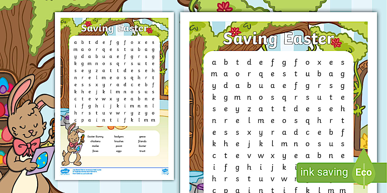 Saving Easter Story Word Search (Teacher-Made) - Twinkl