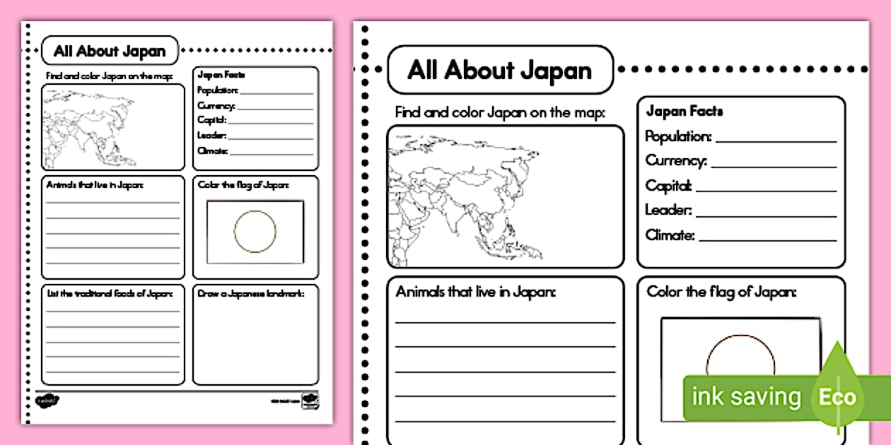 All About Japan Graphic Organizer (Teacher-Made) - Twinkl