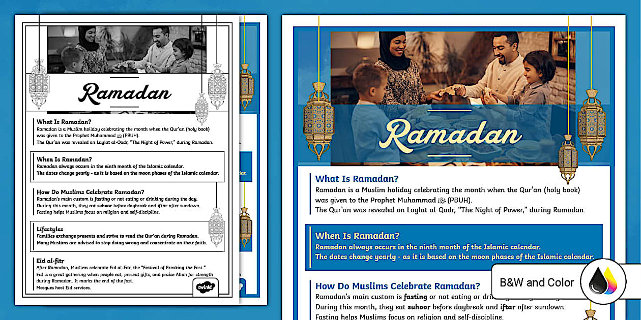 Ramadan Information Poster for 6th-8th Grade | Twinkl USA