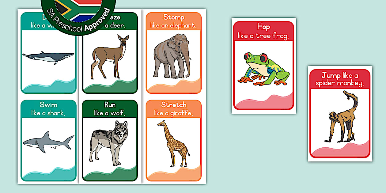 Preschool: Gross Motor- Animal Movements (teacher made)