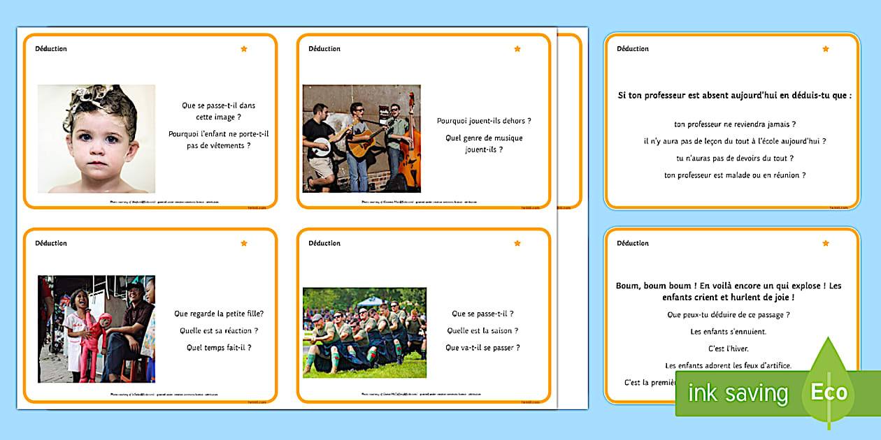 French Guided Reading Skills Task Cards Inference - Twinkl