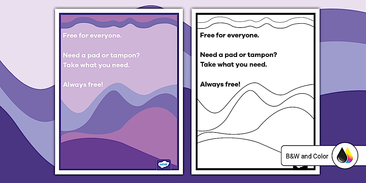 Menstruation Station Poster - Twinkl