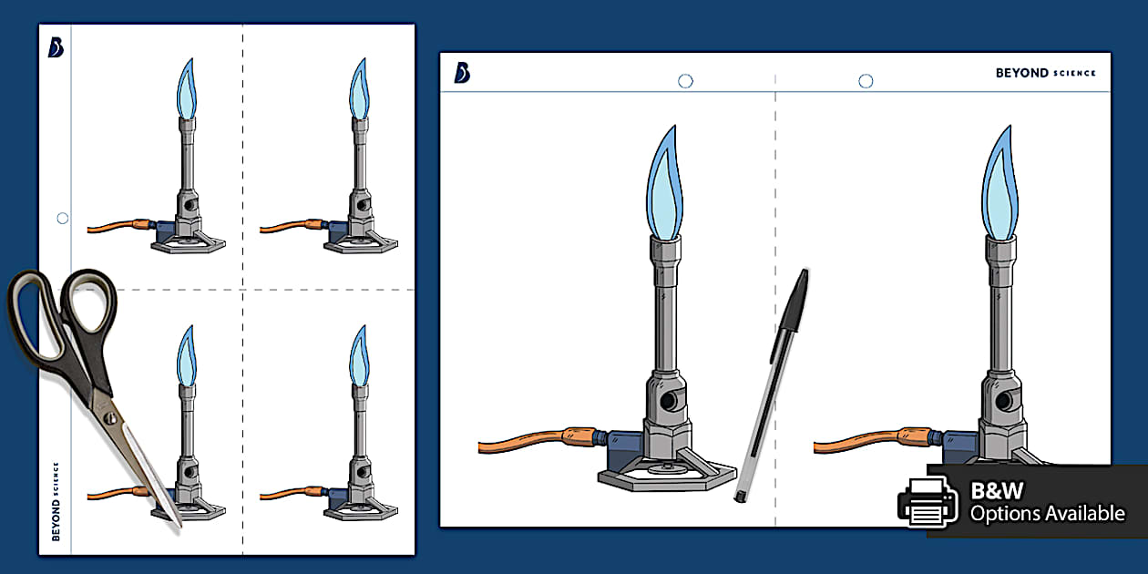 Bunsen Burner Illustration Worksheet | Science | Beyond
