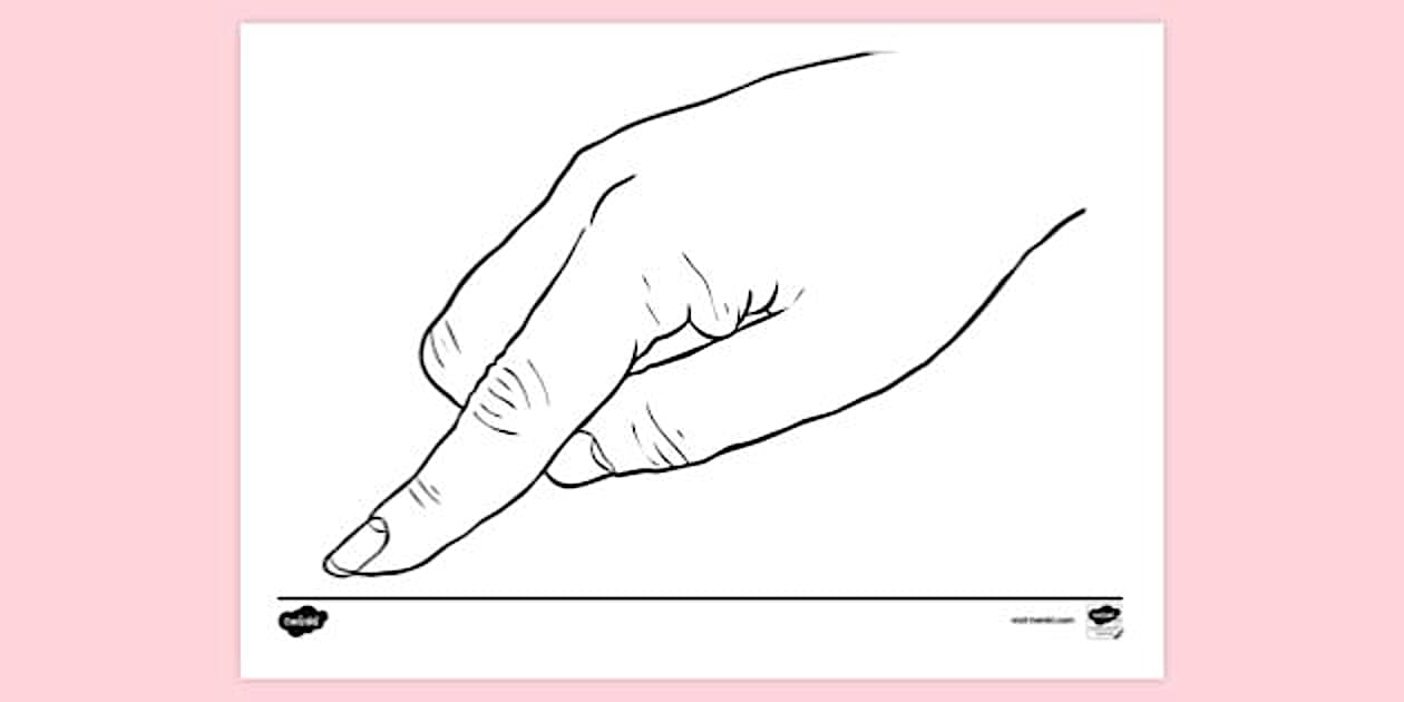 Pointing Hand Colouring | Colouring Sheets (teacher made)