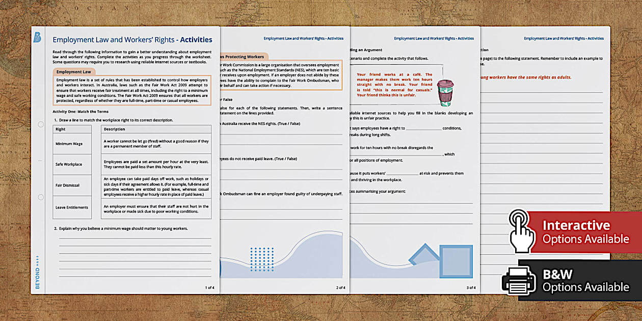 Employment Law and Workers' Rights - Activities