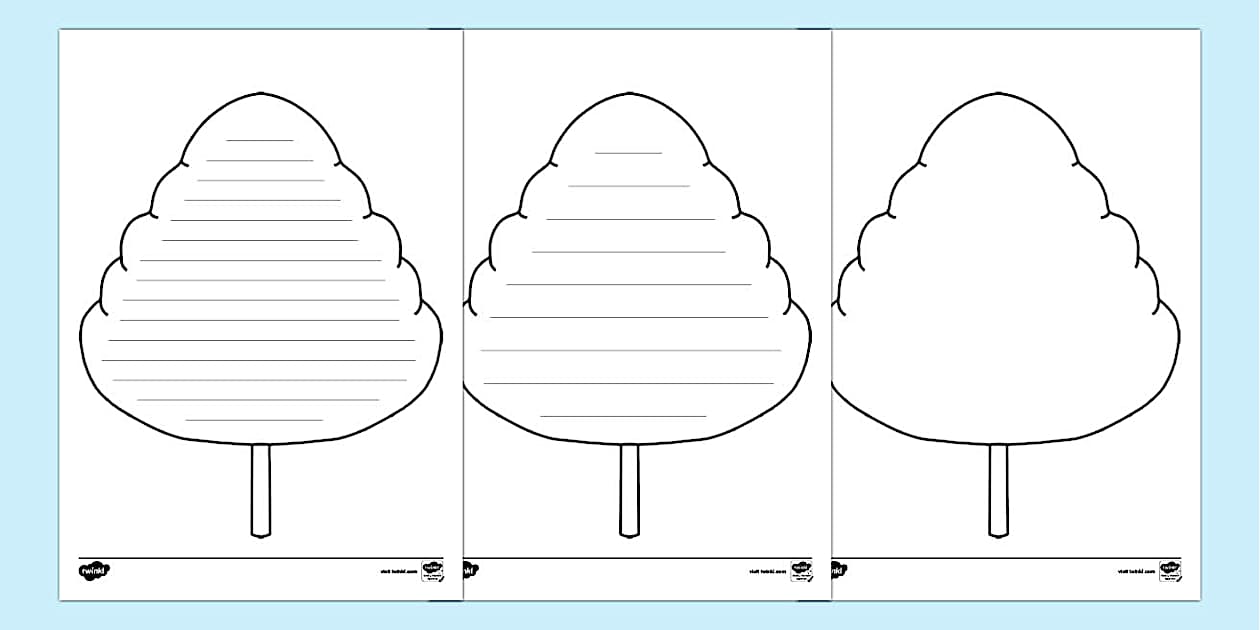 Candy Floss Writing Template (teacher made) - Twinkl