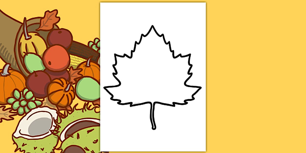 Editable Autumn Leaf Template (teacher made) - Twinkl