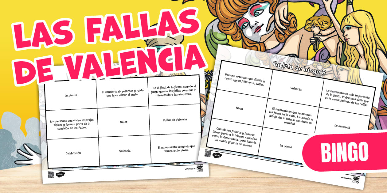 Ficha de actividad: Las Fallas de Valencia - Bingo