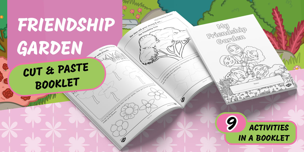 Back to School Friendship Garden Cut and Paste Booklet