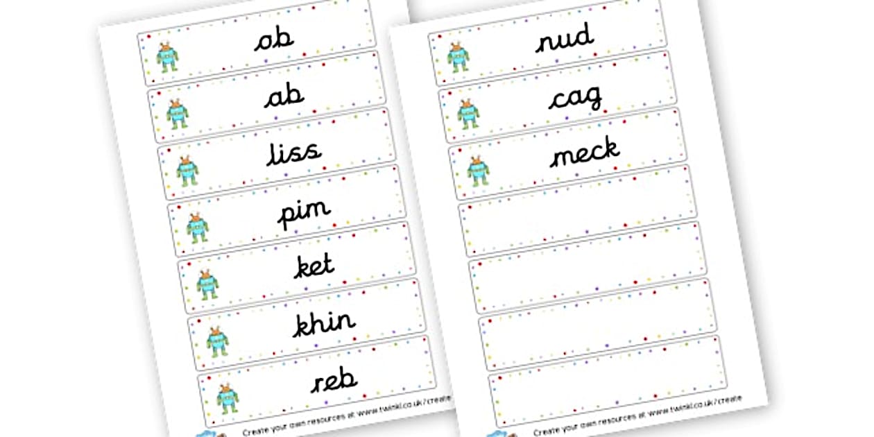 Alien Words Phase 2 (teacher made) - Twinkl