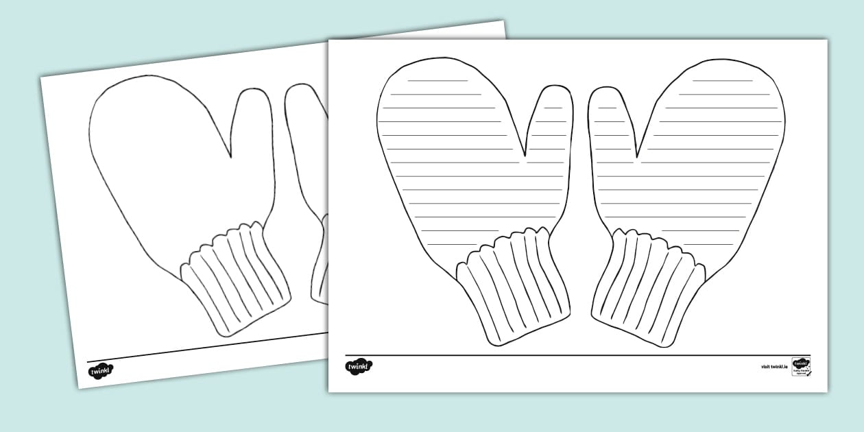 Mittens Writing Template (Teacher-Made) - Twinkl