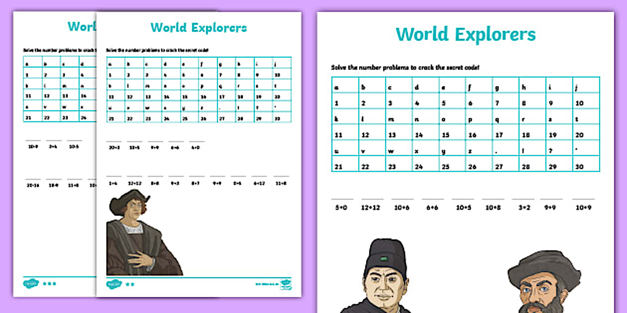Crash Course Podcast World Explorers Differentiated Codebreaker Worksheet