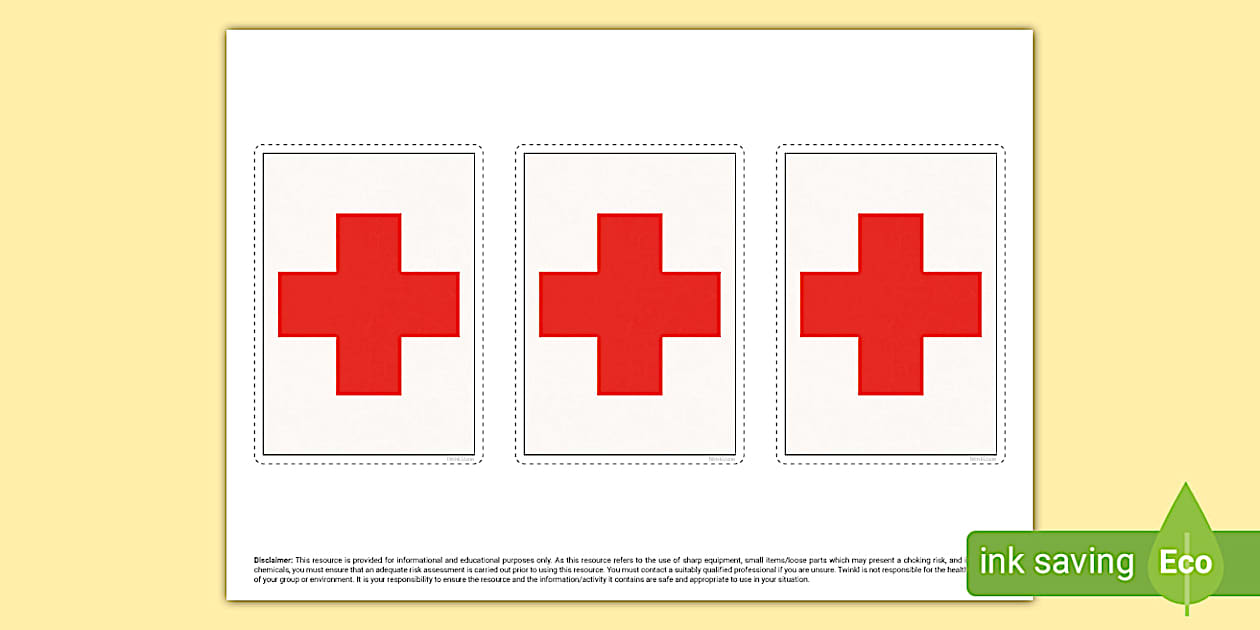 First Aid Red Cross Clip Art Cut-Outs (teacher made)