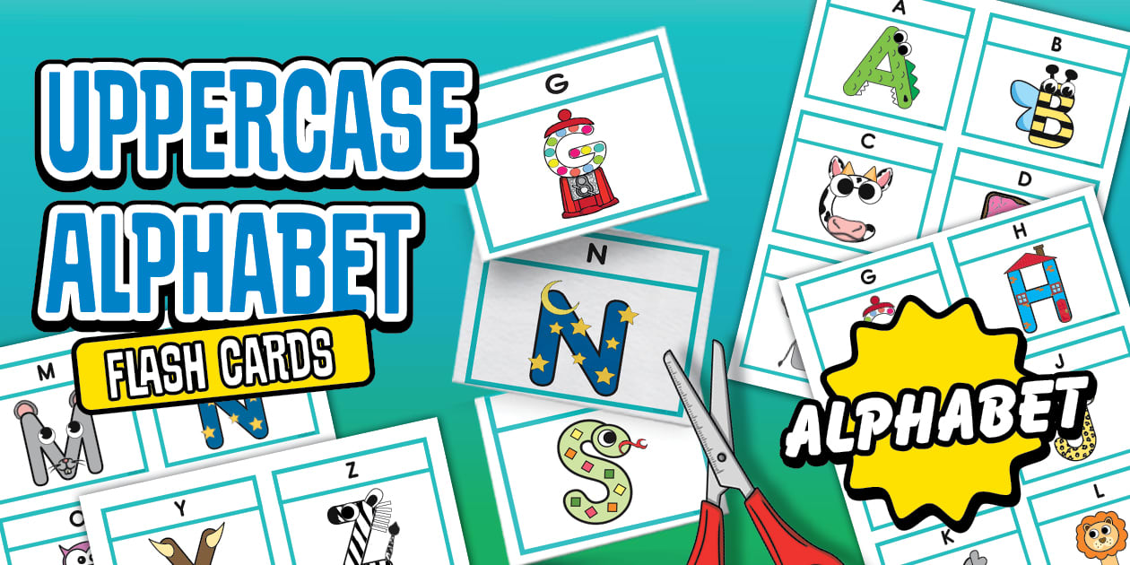 Uppercase Letter Sounds Alphabet Flash Cards (teacher made)