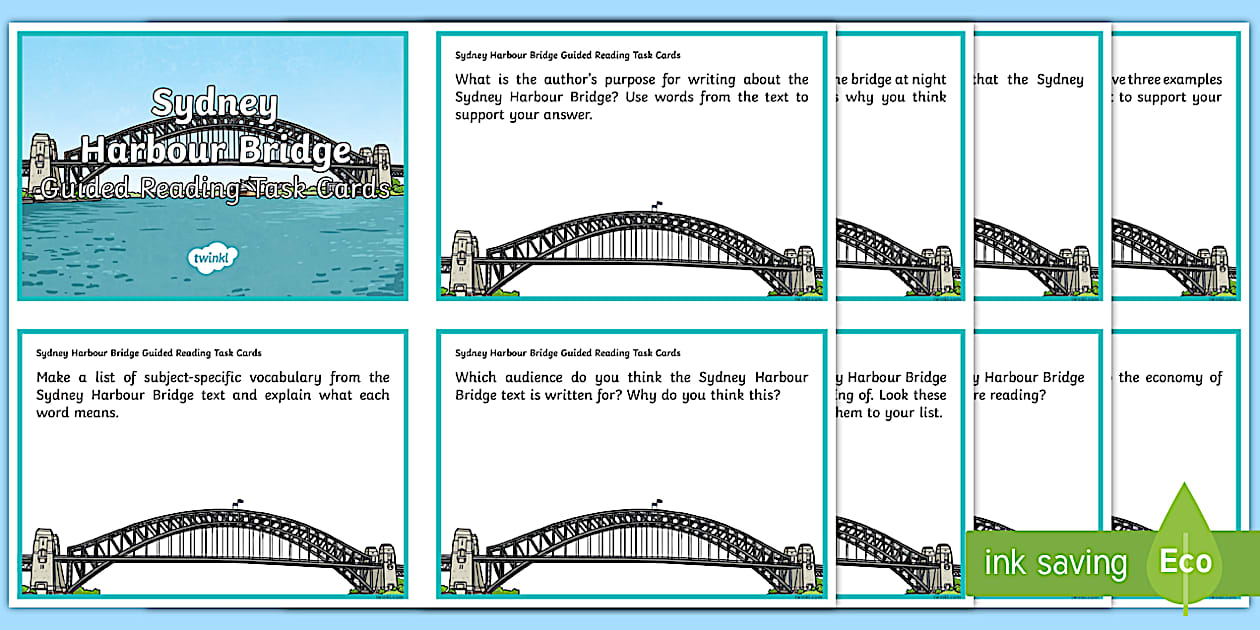 Sydney Harbour Bridge Reading Challenge Cards - Twinkl