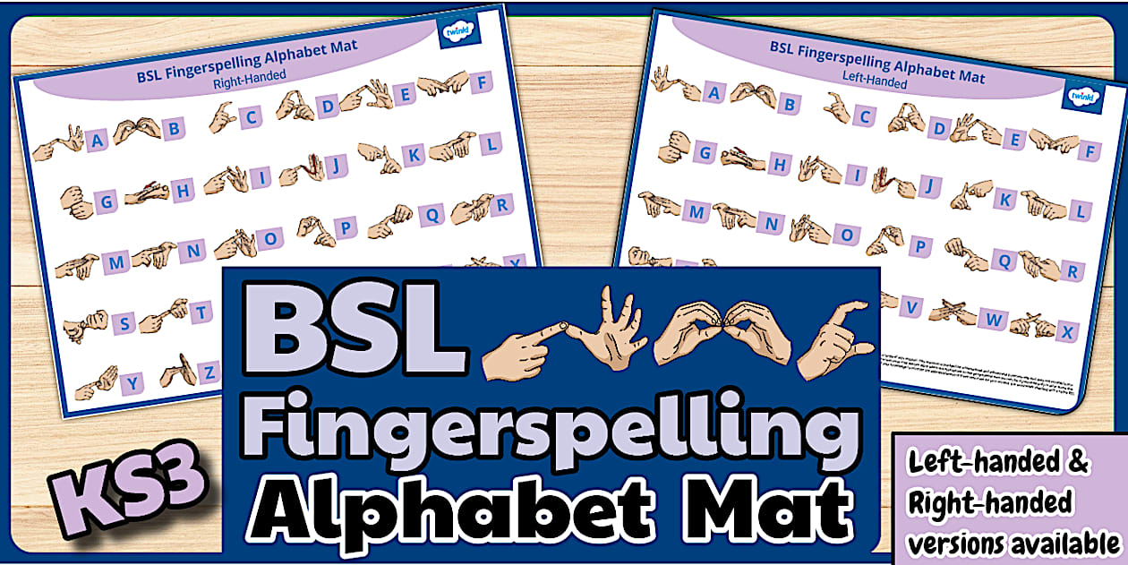 BSL Fingerspelling Alphabet Resource