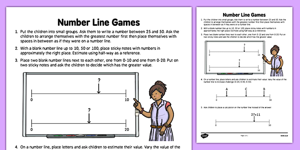 Number Line Maths Games Teaching Ideas - Key Stage 1 Maths