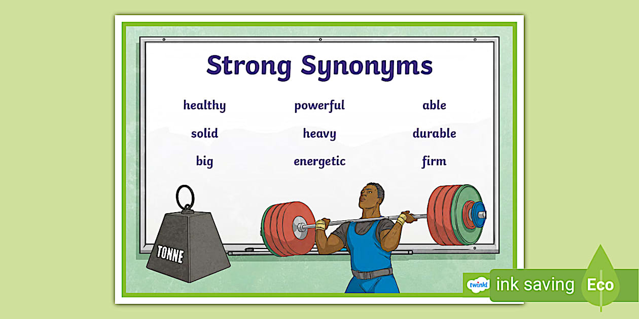 Strong Synonyms Word Mat (Teacher-Made) - Twinkl