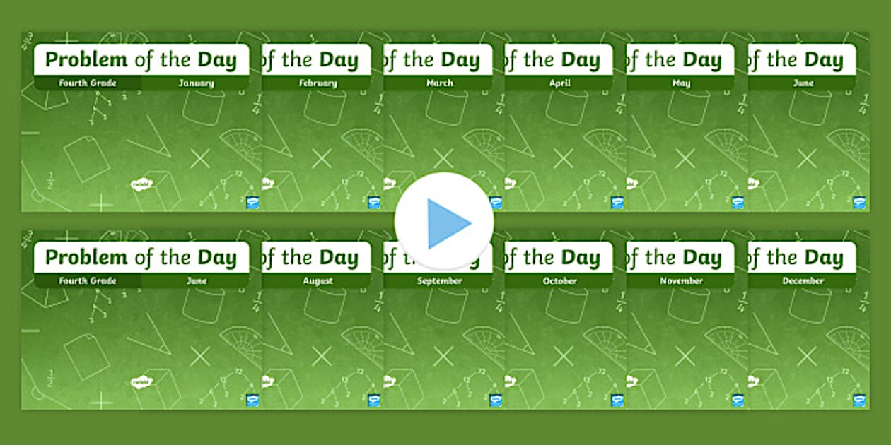 Fourth Grade Math Review | 12-Months of PowerPoints Pack