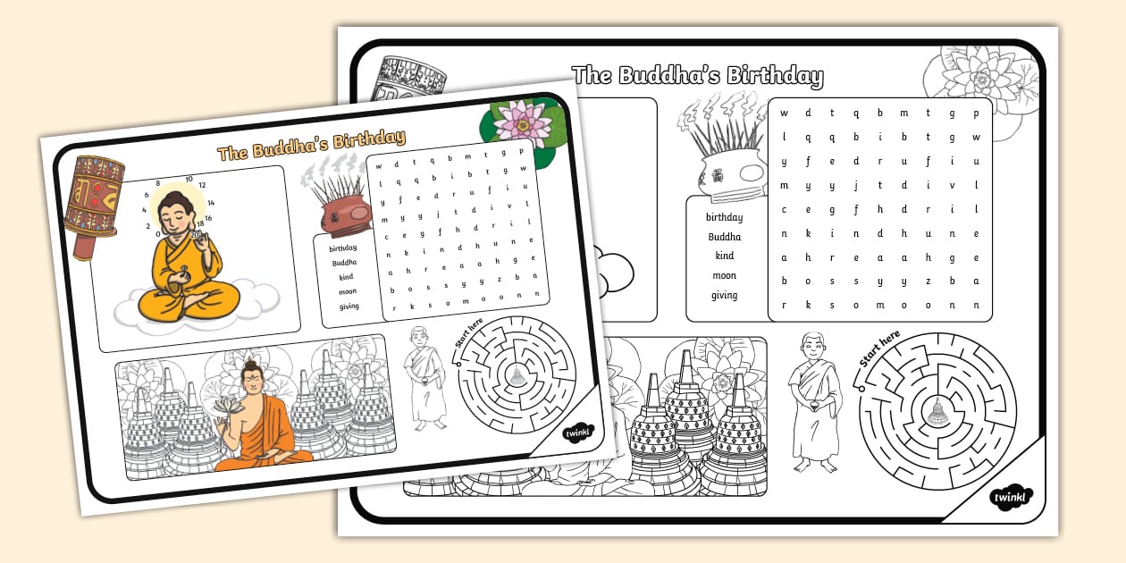The Buddha's Birthday Activity Mat F-2 (teacher made)