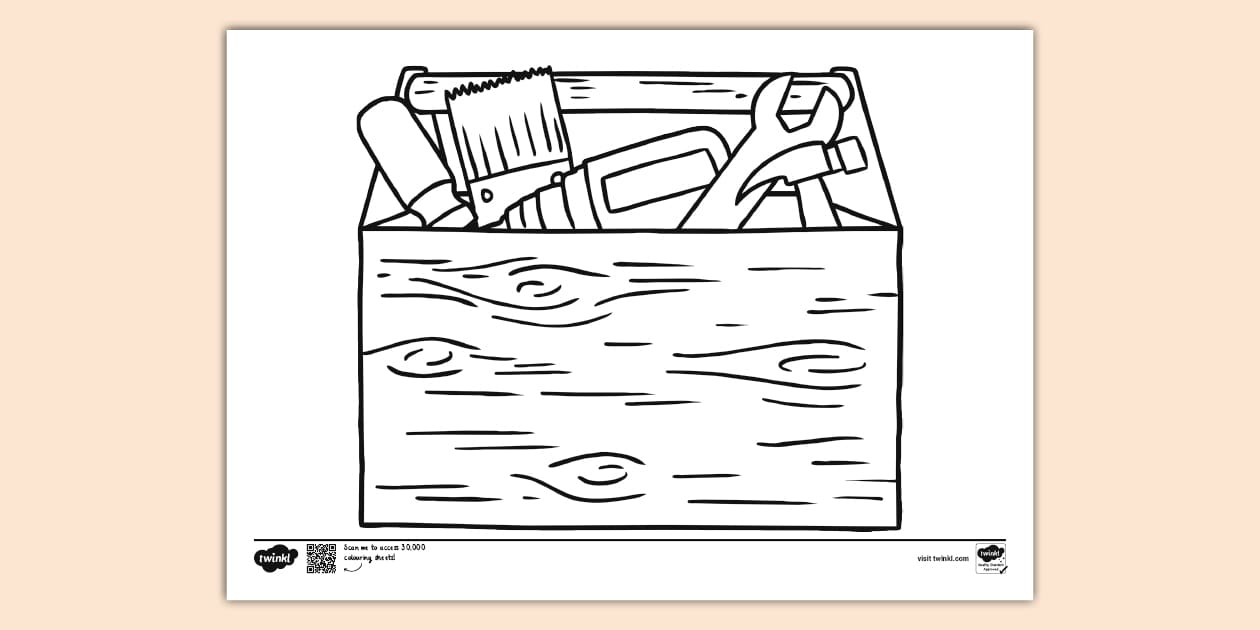 Printable Tools Colouring Page | Colouring Sheets - Twinkl