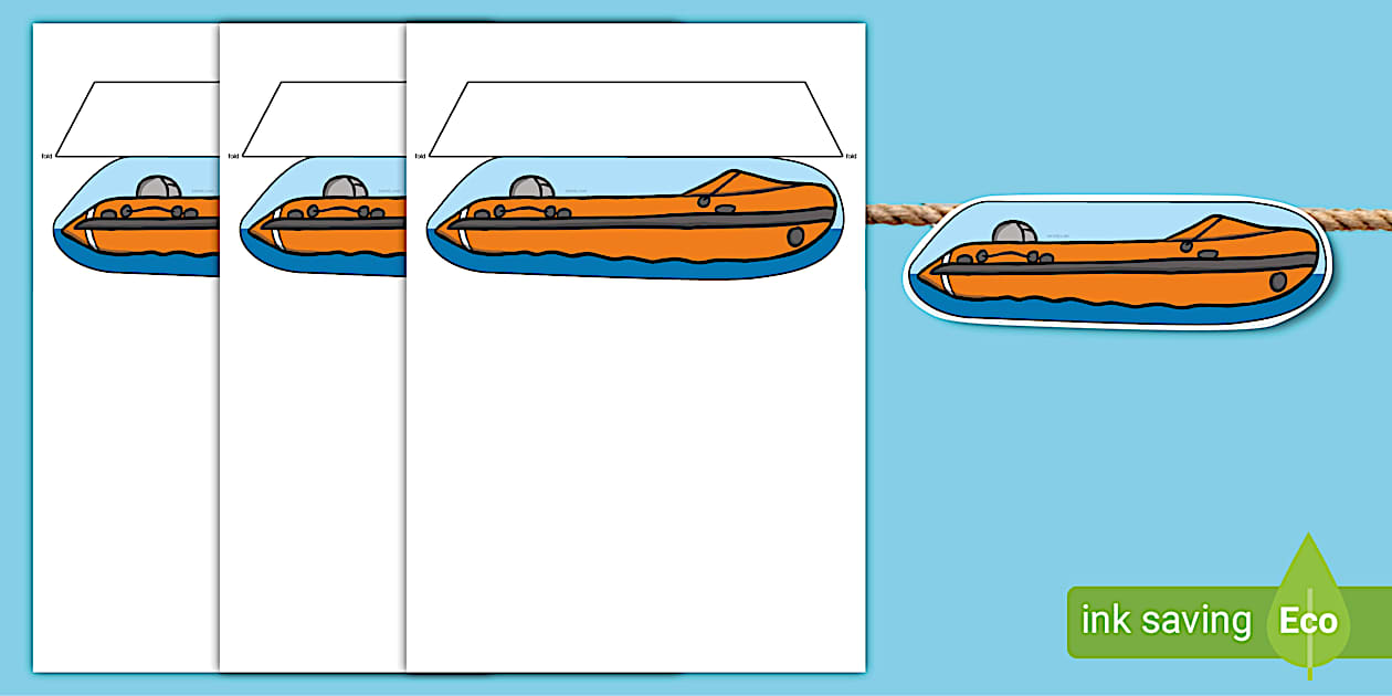 Lifeboat Bunting - Themed Display Bunting | Twinkl - Twinkl