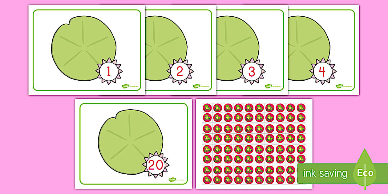 Counting Frogs 1-20 Math Activity Mats (teacher made)