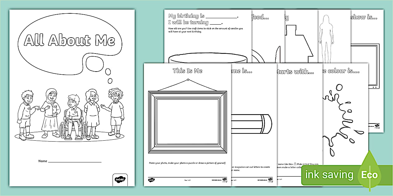 Preschool All About Me Booklet (teacher made) - Twinkl