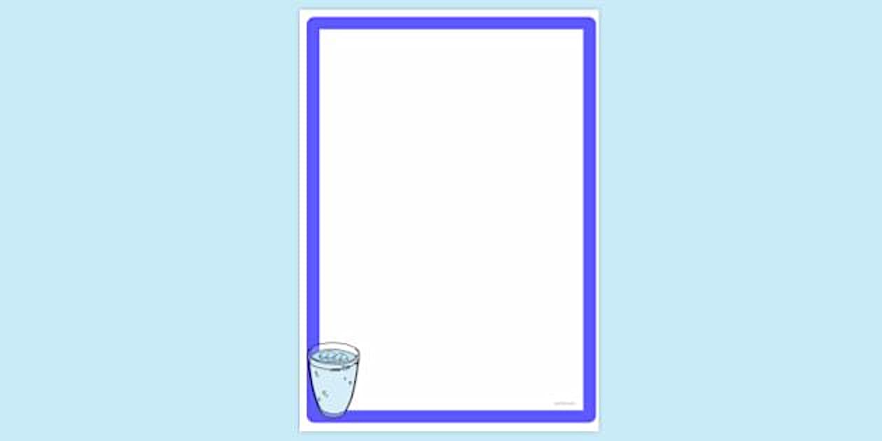 Simple Blank Bubbling Water Page Border (teacher made)