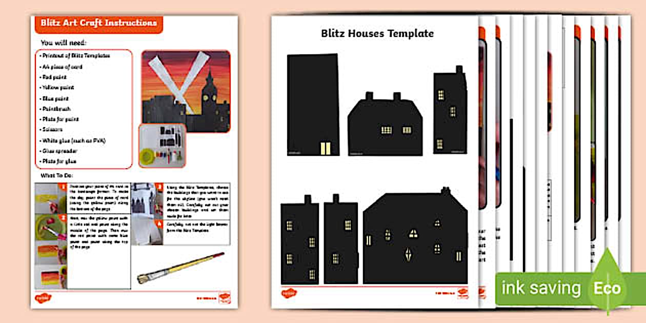 Blitz Art Craft Instructions (teacher made) - Twinkl