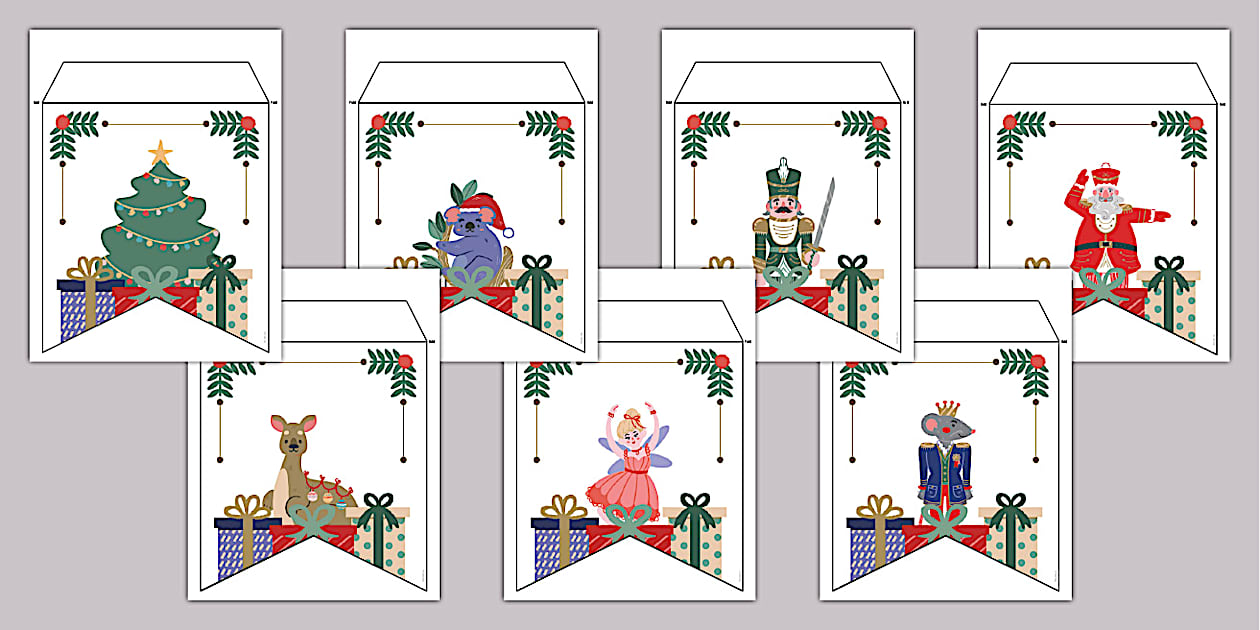 Nutcracker Christmas Display Bunting (teacher made) - Twinkl
