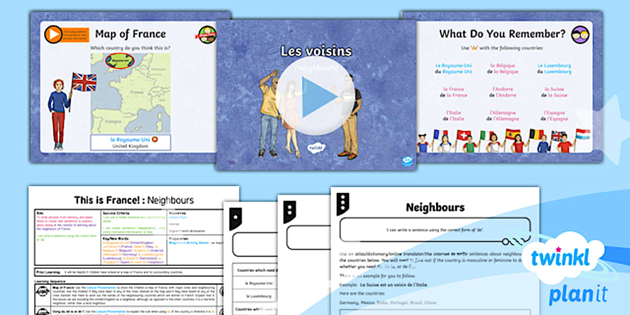 French: This is France!: Neighbours Year 6 Lesson Pack 1