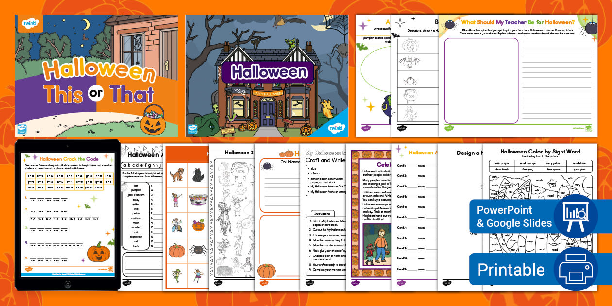 Second Grade Halloween Activity Pack (teacher made) - Twinkl