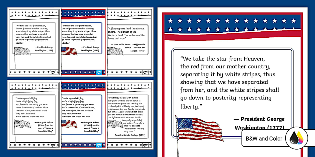 Inspirational Flag Day Quotes Posters | Twinkl USA - Twinkl