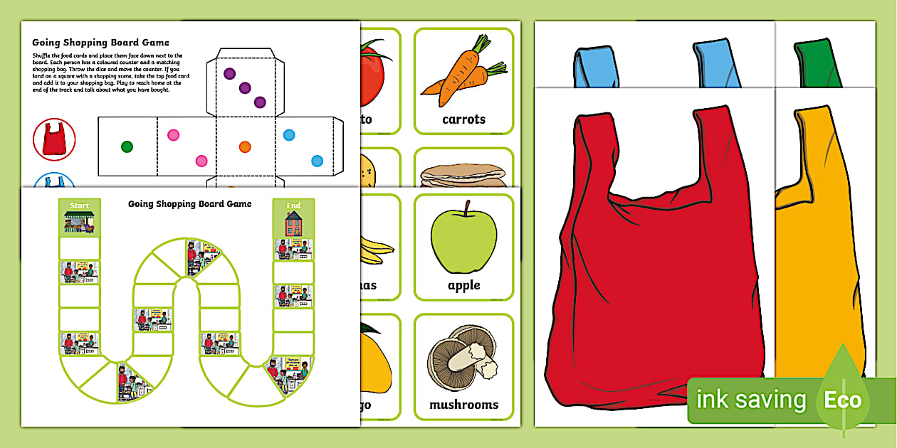 Going Shopping Board Game | Twinkl (teacher made) - Twinkl