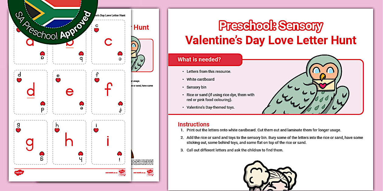 Preschool: Sensory- Valentine's Day- Love Letter Hunt