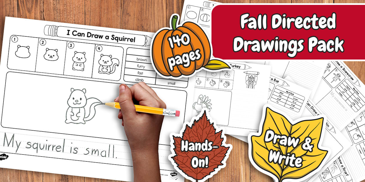 Fall Directed Drawings Pack | Draw and Write Worksheets