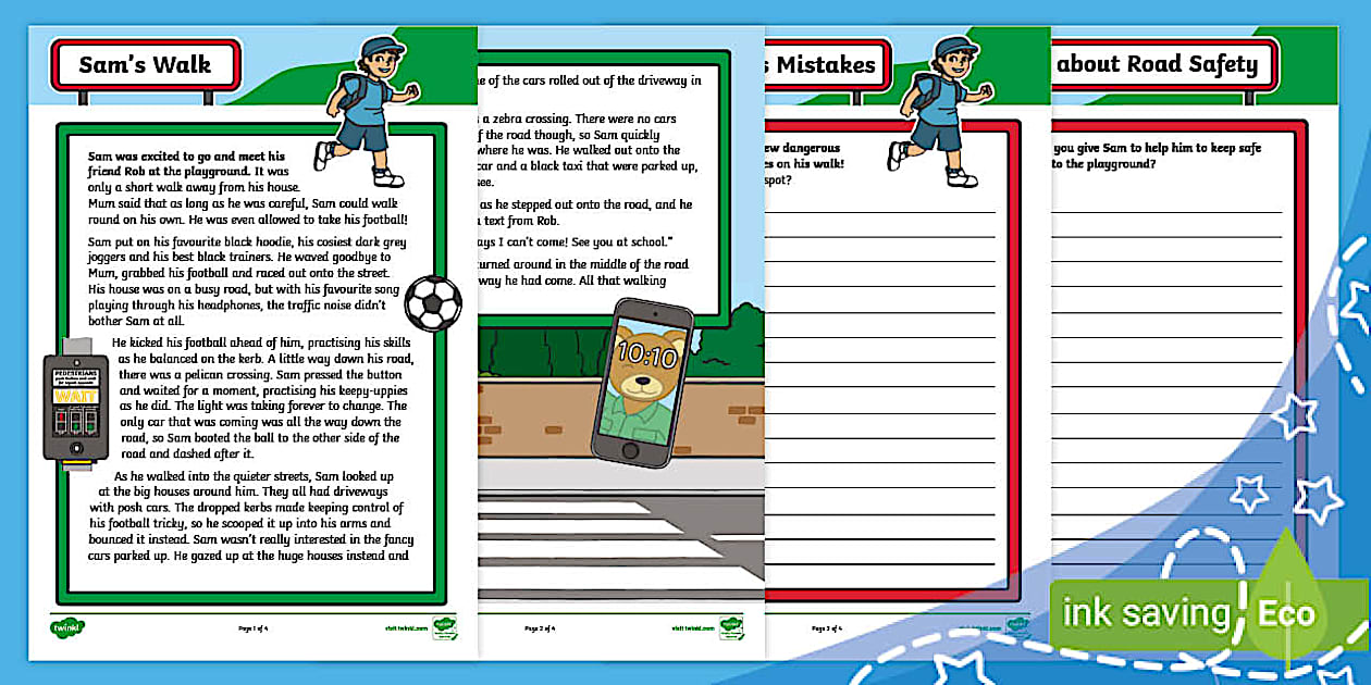 Teach Sam about Road Safety (Ages 5 - 7) - Twinkl