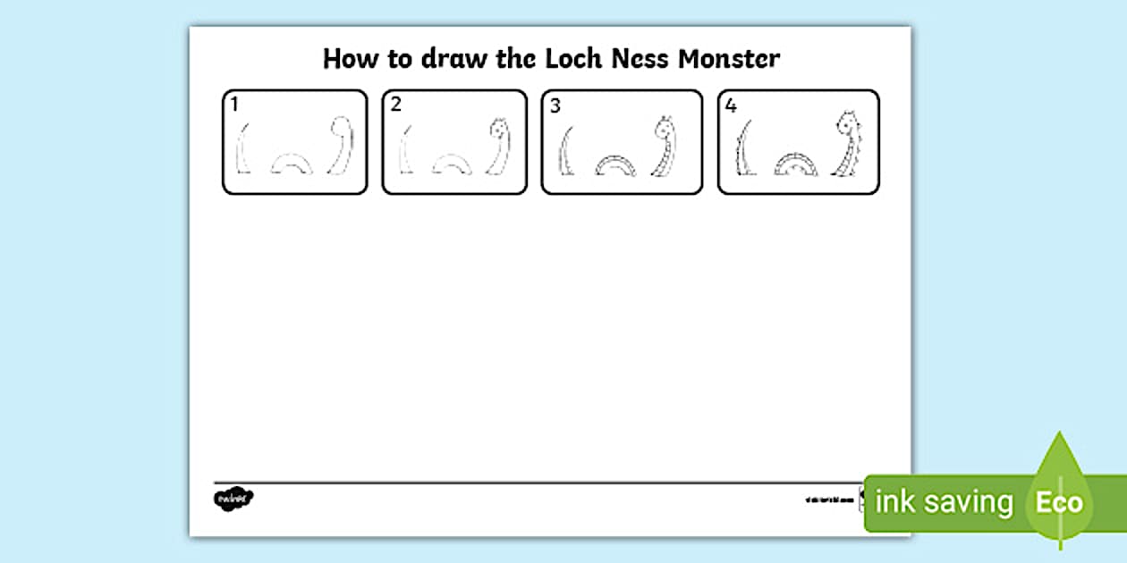 Drawing the Loch Ness Monster Activity - Drawing | Twinkl