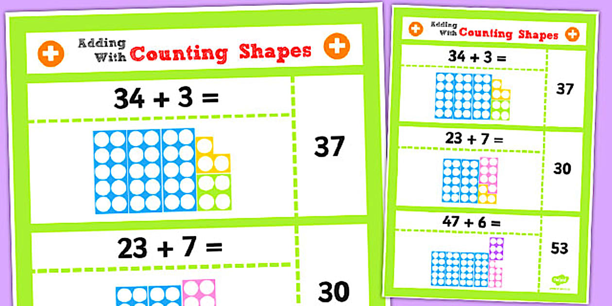 Year 2 Adding 2 Digit Numbers and Ones Using Counting Shapes